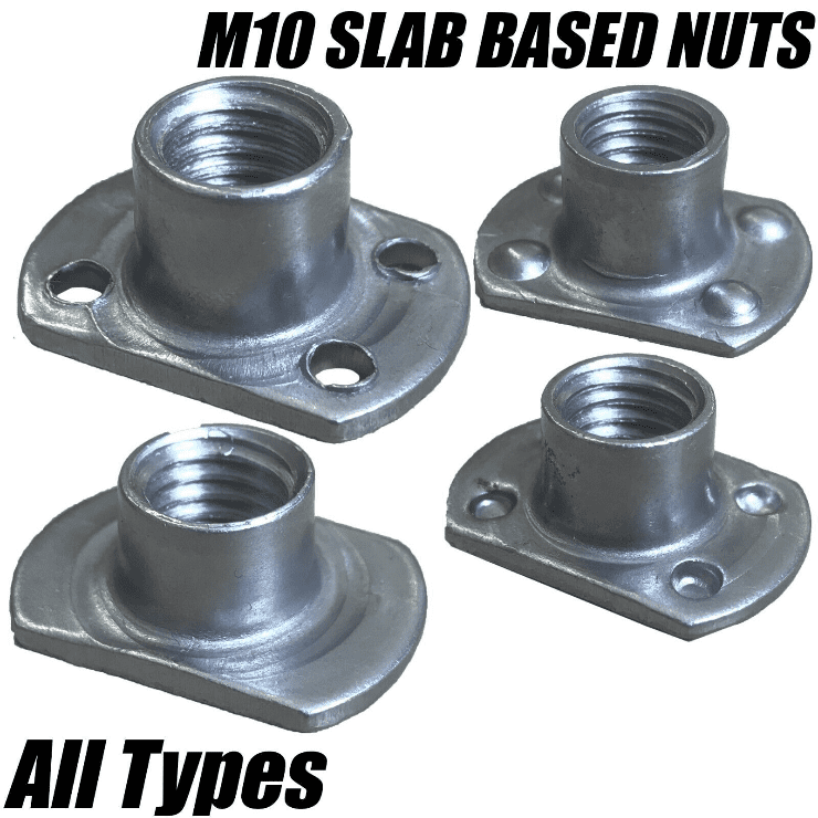 M10 Carbon Steel Slab Based T Tee Weld Nuts 2 4 Spot Pip Hole Fastener – ADL Components