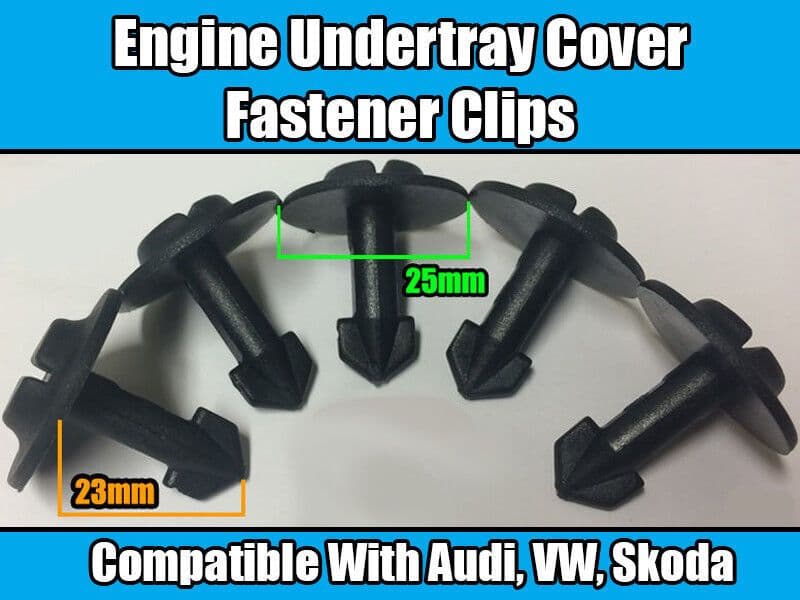 10x Engine Undertray Guard Cover Black Plastic Clips for Audi VW Skoda – ADL Components