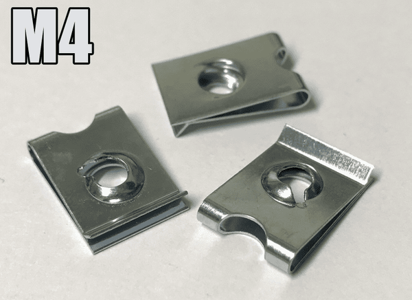 10x Speed Fasteners Metric Size M4 U Clips Auto Captive Nut Clip Self ...