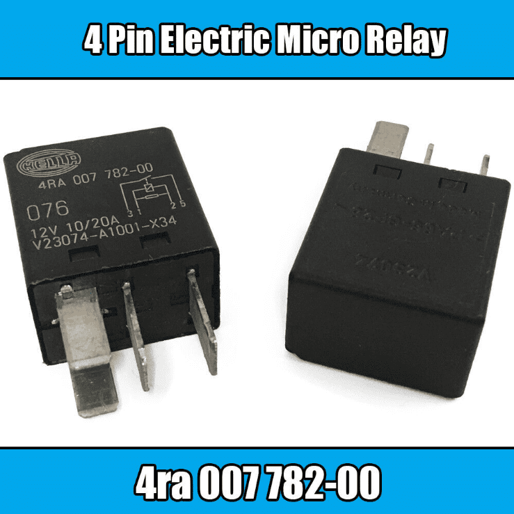 1X Automotive Micro Relay 12V 10/20 Amp 4 Pin Changeover Electrical Pl ...