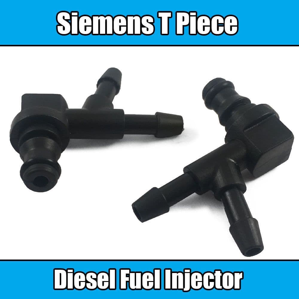 1x Siemens T Common Rail Fuel Injector T Piece Leak Off Clip Black Pla ...