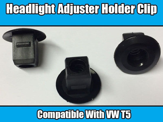 20 Black Plastic Clips for VW T5 Headlight Spotlight Adjustment Holder ...