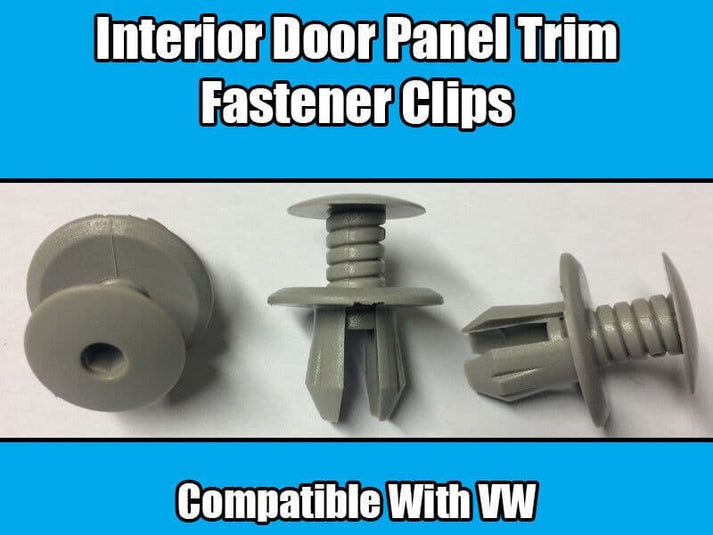 20 Grey Panel Fixing Clips for VW Transporter T4 T5 Interior Door Trim ...