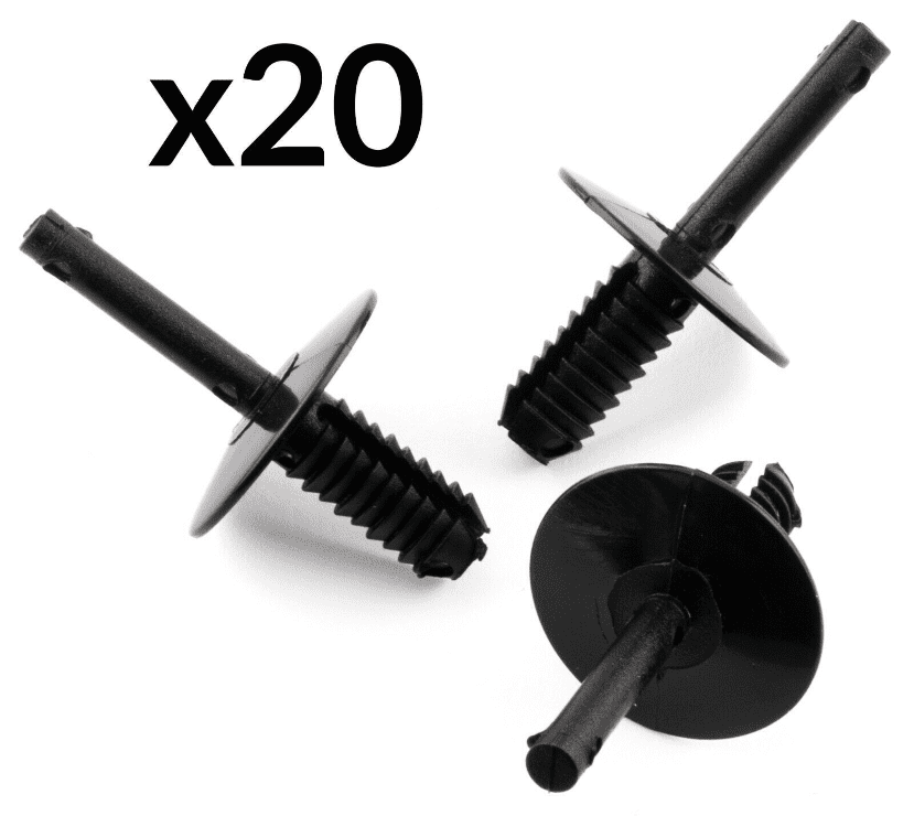 20x Plastic Trim Rivet Retainer Cover Expansion Clips Black for BMW E3 ...