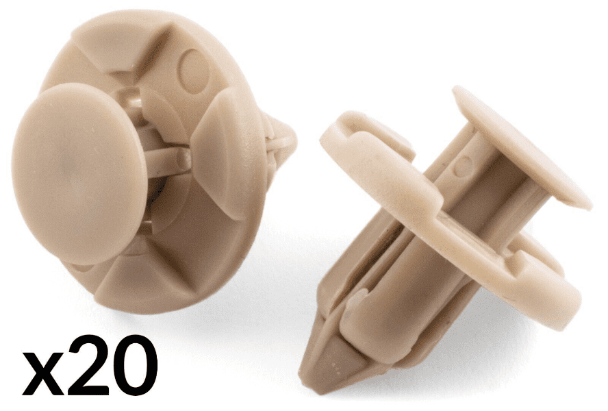 20x Push Type Clips for Nissan Mitsubishi Toyota Bumper Wheel Arch Gre ...
