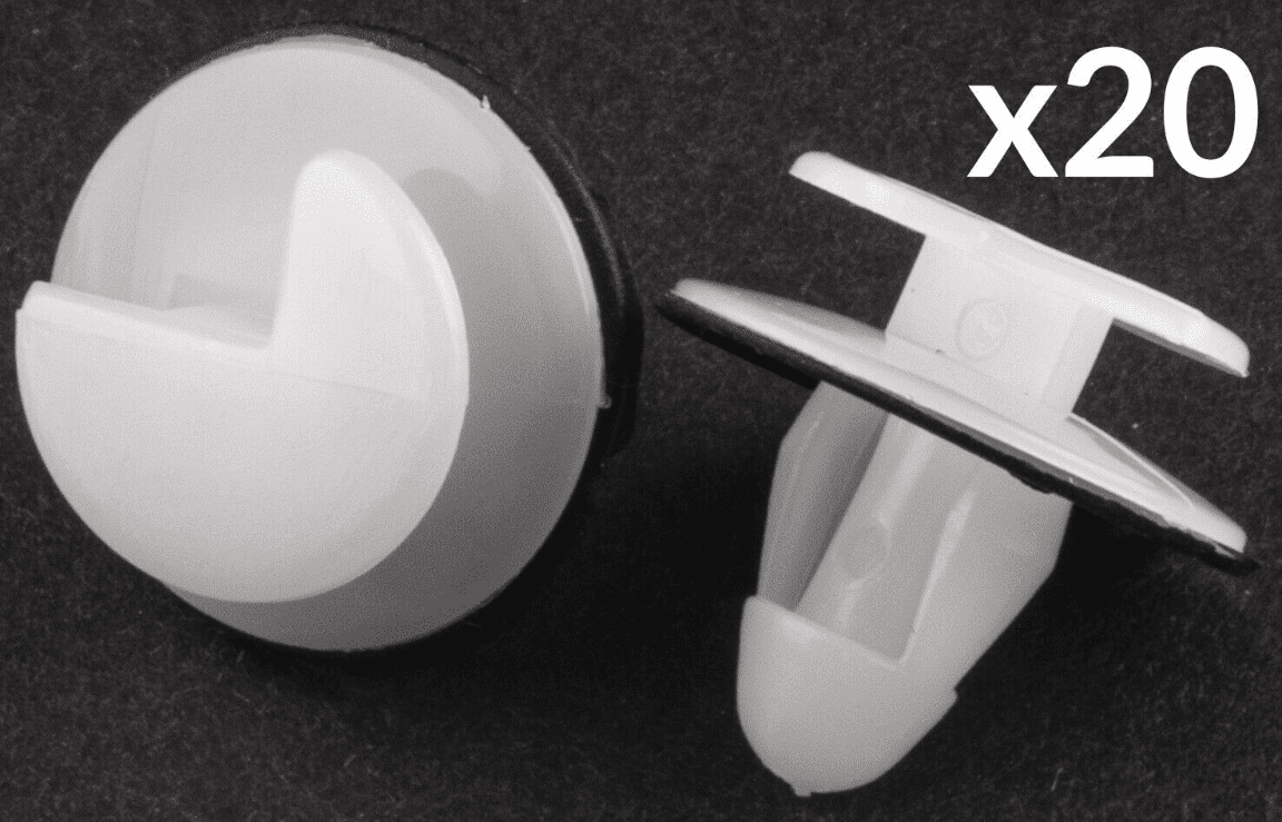 20x Trim Clips Panel Retainers W/ Rubber Washer for Renault Door Card ...