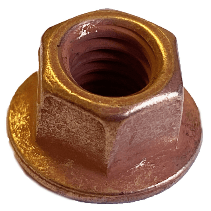 4x M8 Copper Self Lock Hex Nuts w/ Flange for Ford Ka Exhaust Manifold ...