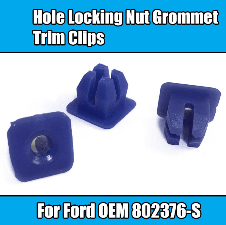 50x Blue Plastic Trim Clips for Ford 3mm Hole Locking Nut Grommet – ADL ...