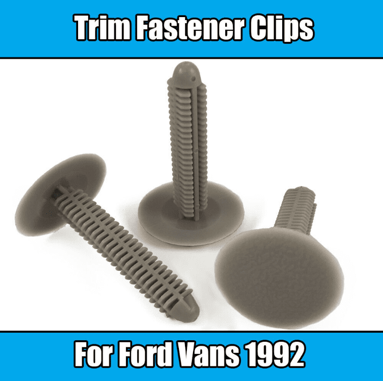 50x Light Grey Plastic Fastener Retainer Trim Clips for Ford Vans 1992 ...