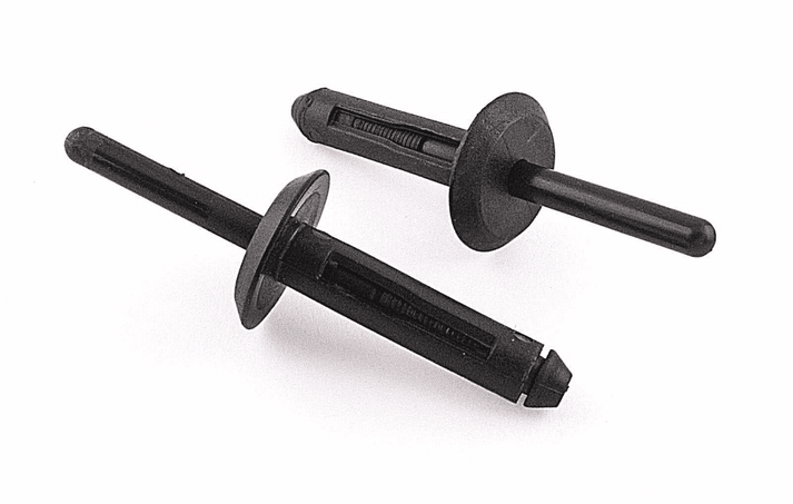 Black Plastic Rivet Fastener Trim Clips for Vauxhall Jeep Chrysler Ford ...