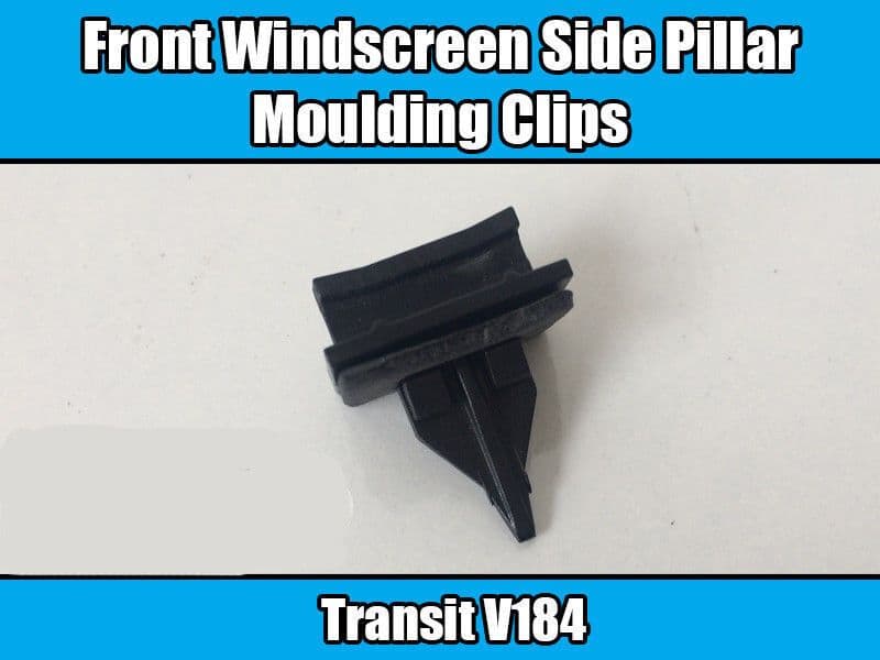 5x Black Trim Clips for Ford Transit V184 Front Windscreen Side Pillar ...