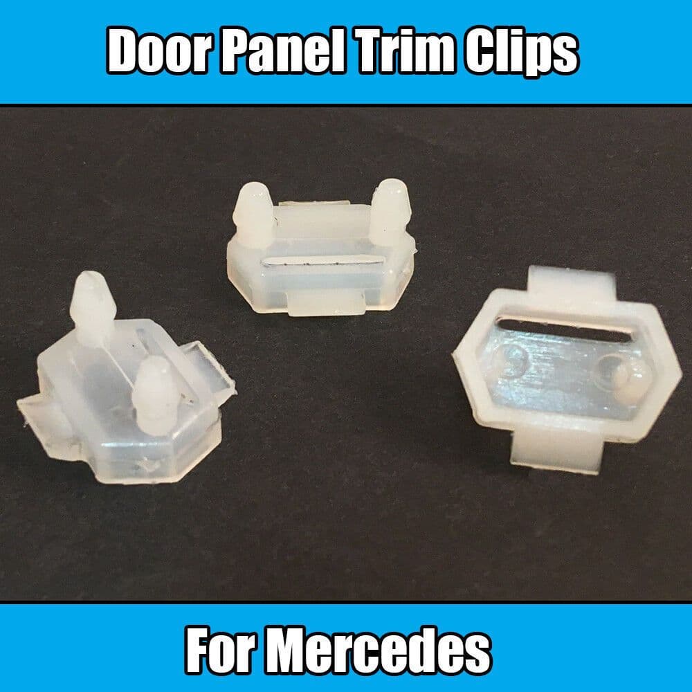 5 Clear Plastic Trim Clips for Mercedes Side Body Skirt Moulding Clamp ...