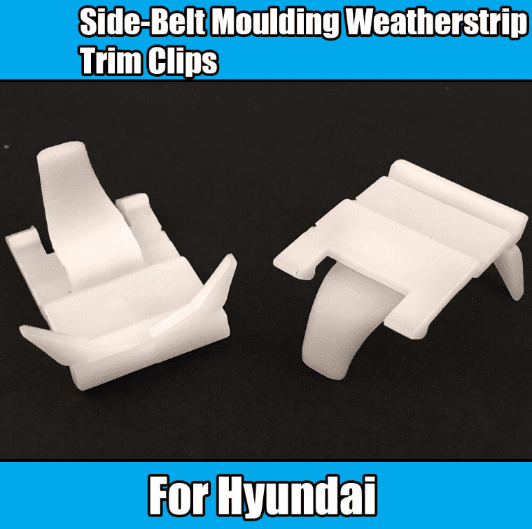 5 White Plastic Trim Clips for Hyundai Side Belt Moulding Weatherstrip ...