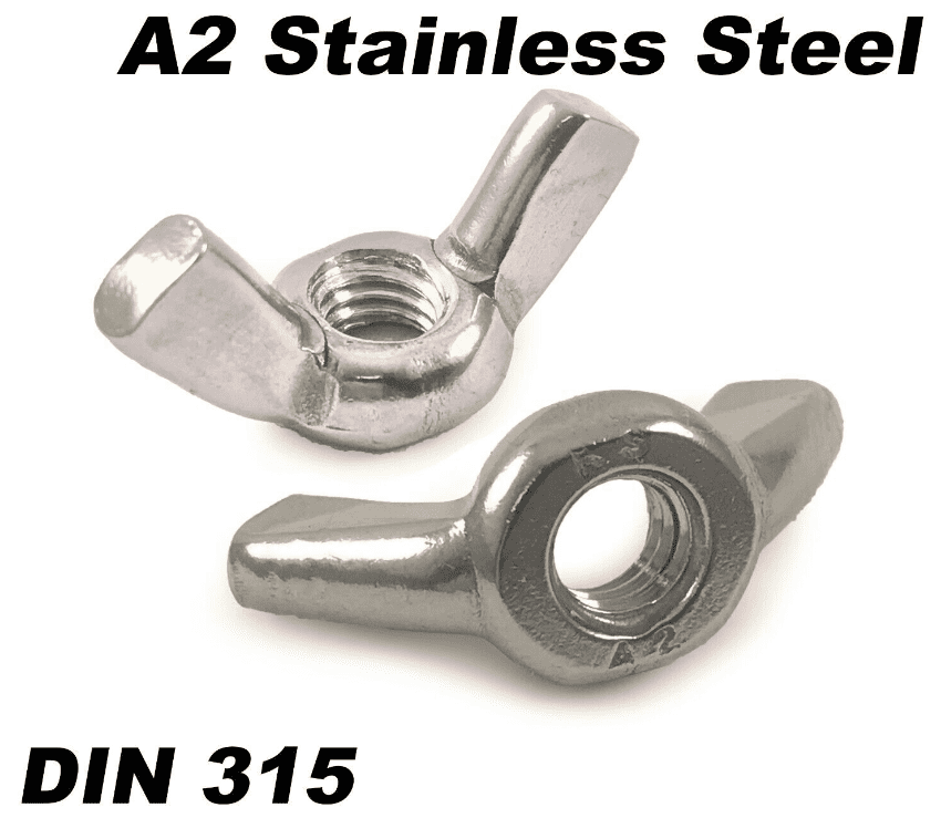A2 Stainless Steel Wing Nuts Butterfly Thumb Turn M3 To M20 – ADL ...