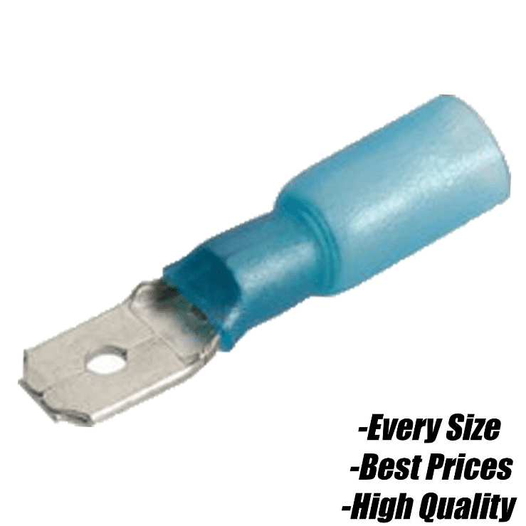 Blue Tab Spade Terminal 6.3mm Cable Crimp Wire Electrical Terminal ...