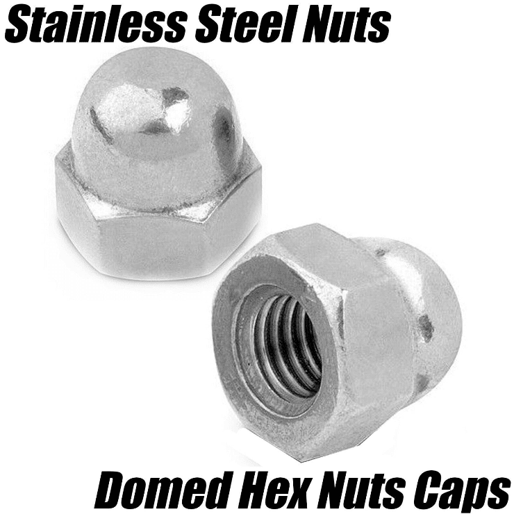 M14 A2 Stainless Steel Domed Hex Acorn Nut Din 1587 Round Smooth Cover – ADL Components