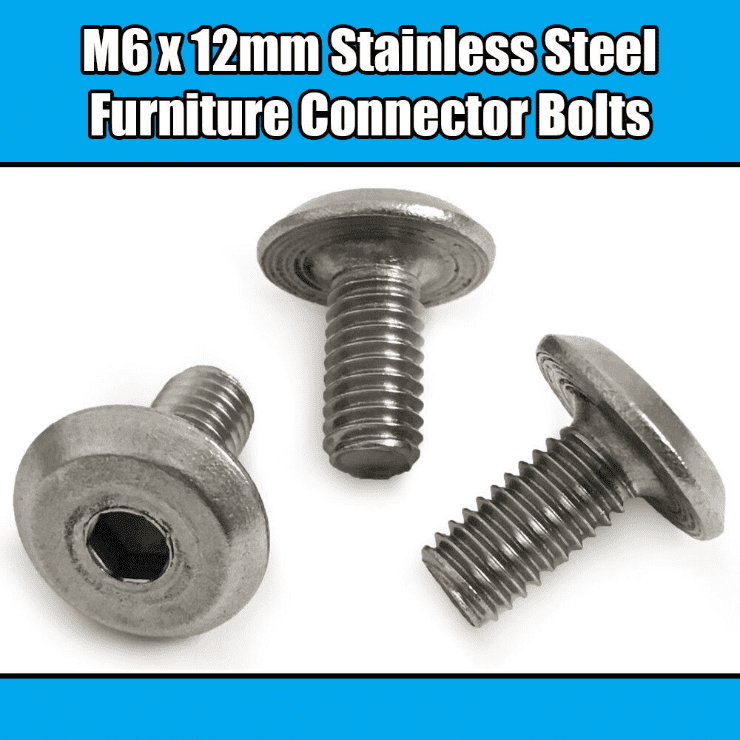 M6X12mm Stainless Steel Furniture Connector Bolts Joint Fixing – ADL ...