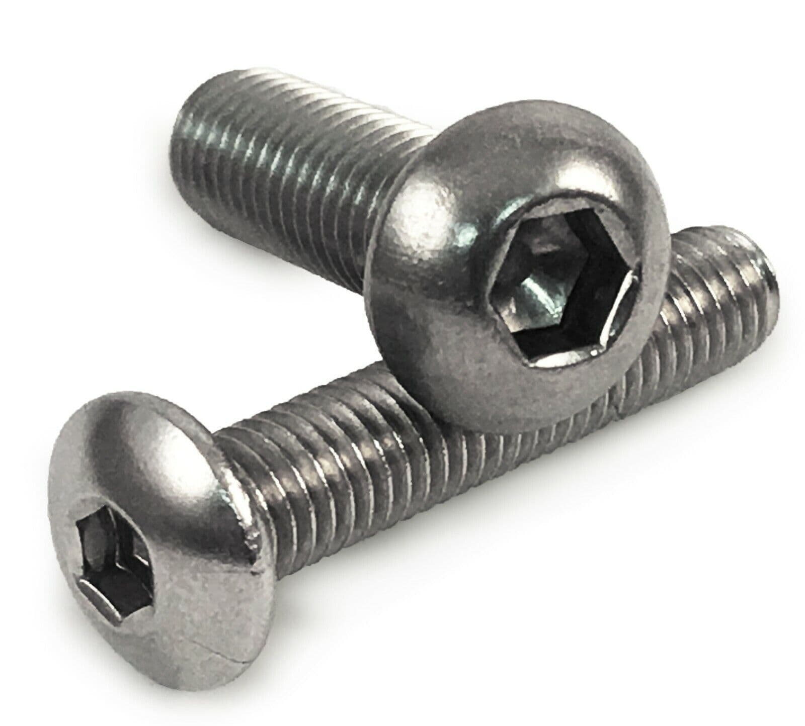 M8/8mm Domed A2 Stainless Steel Button Head Screws Allen Socket Bolts ...