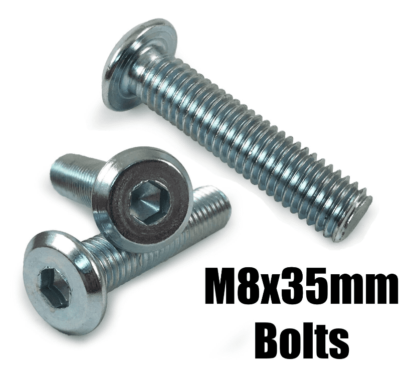 M8X35mm Furniture Connector Bolts Flat Head Joint Fixing Beds Desks ...