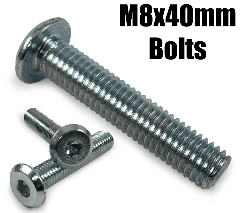 M8X40mm Furniture Connector Bolts Allen Key Flat Head Joint Fixing ...