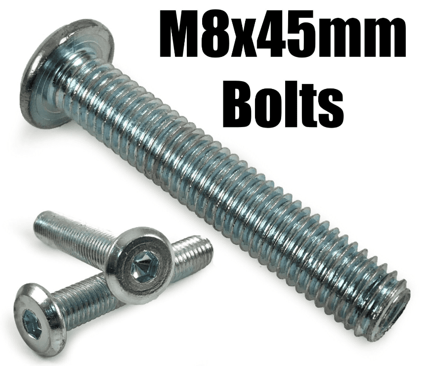 M8X45mm Furniture Connector Bolts Allen Key Flat Head Joint Fixing ...
