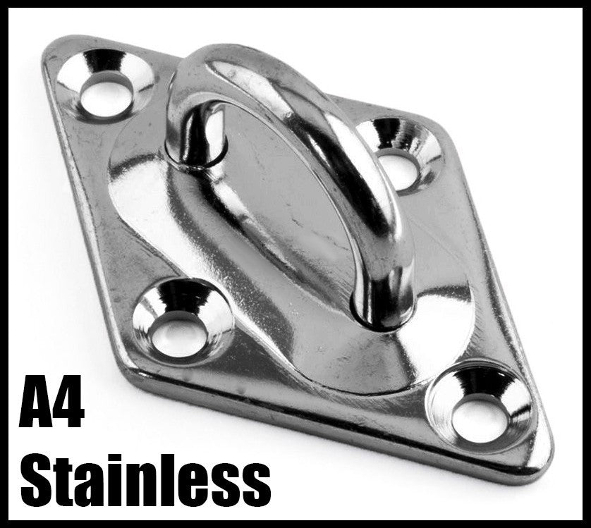Diamond Pad Eye Plates D ring Pad Welded - Stainless Steel A4 Marine ...