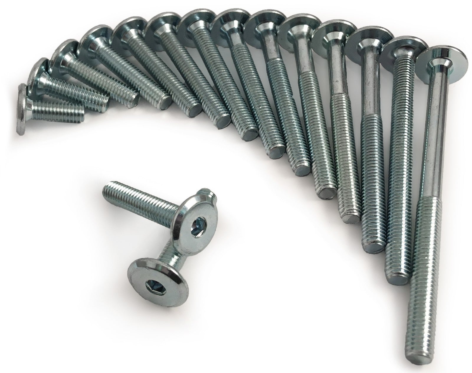 M6 x 40mm Thread Zinc Furniture Connector Bolts for Chair Bed Cot Table ...