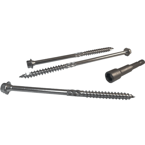 In-Dex Stainless Steel A4 Decking Sleeper Wood Timber Hex Head Screws ...