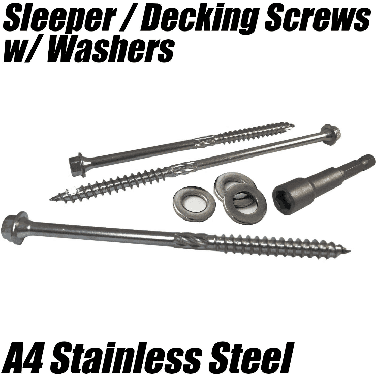 Timco Index 6.7mm A4 Stainless Steel Hex Head Timber Decking Screw ...