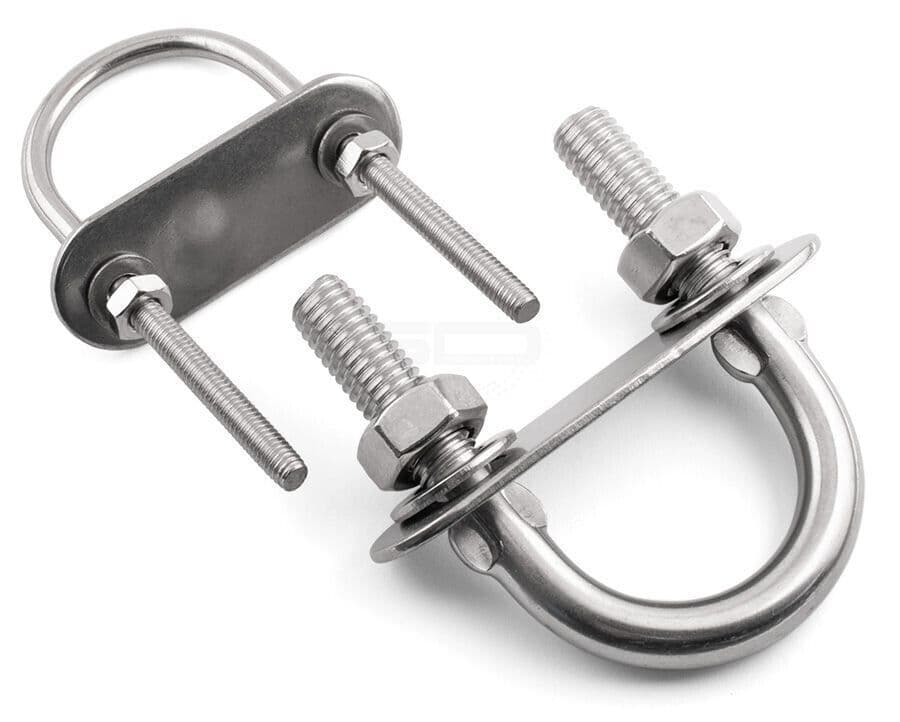 U Bolts - Stainless Steel A4 Marine Grade 316 - Plate and Nuts bolt Fo ...