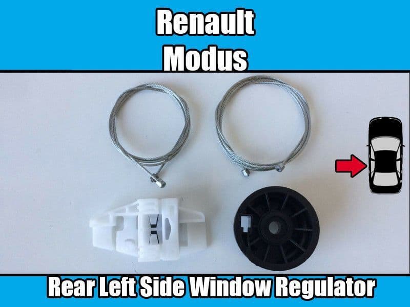 Window Regulator Repair Kit for Renault Modus Rear Left Door Electric ...